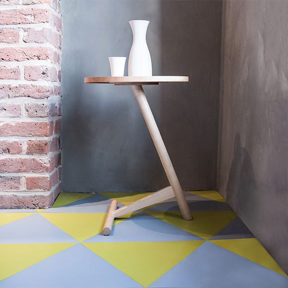 Abney Green Rubber Triangle Tiles - The Colour Flooring Company